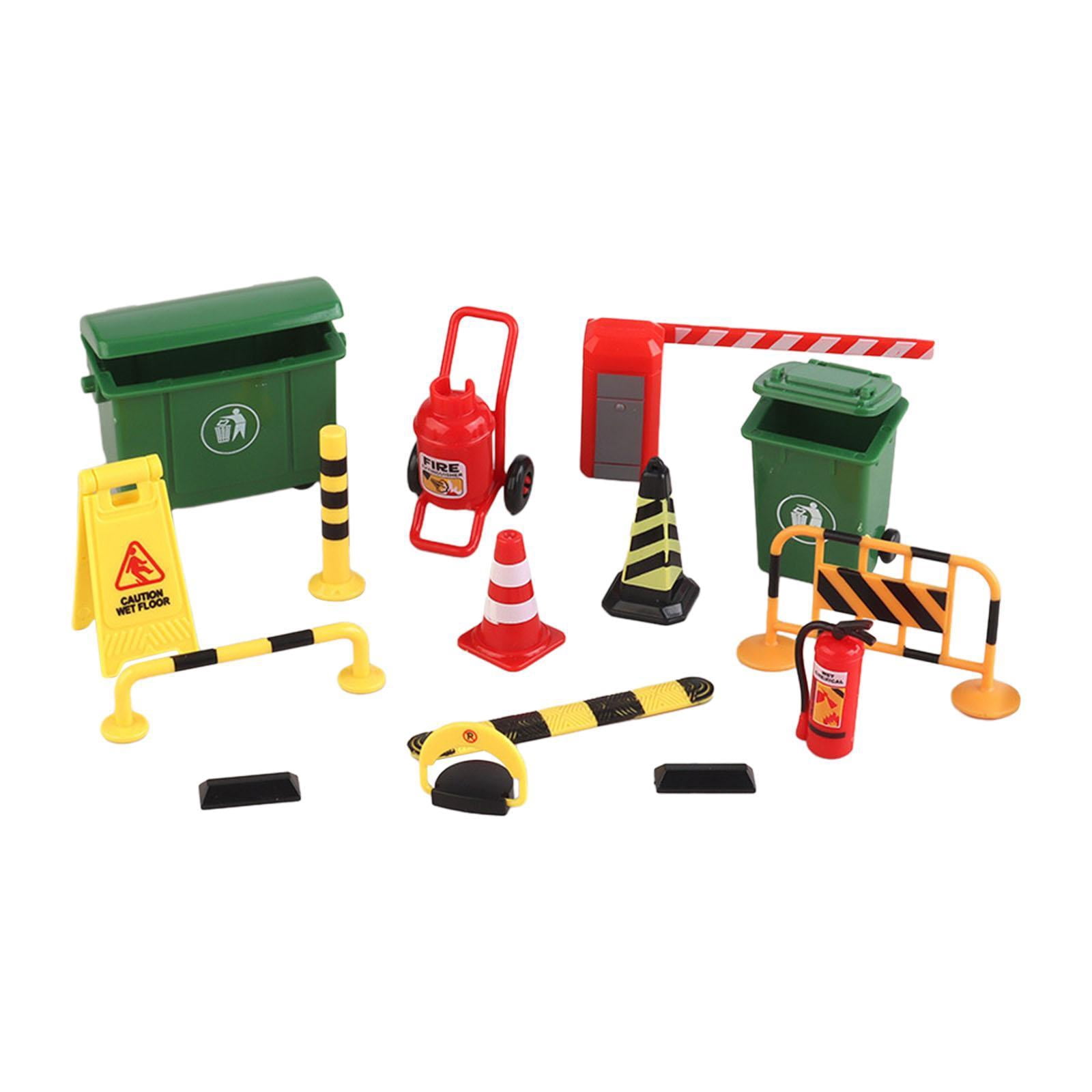 Almencla Mini Traffic Signs Toys Model Scene for 1/36 Desktop ...