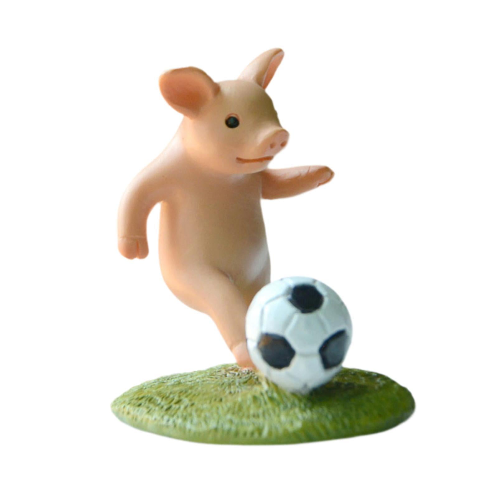 Almencla Miniature Pig Garden Statue Miniature Pig Figurine Resin Pig ...