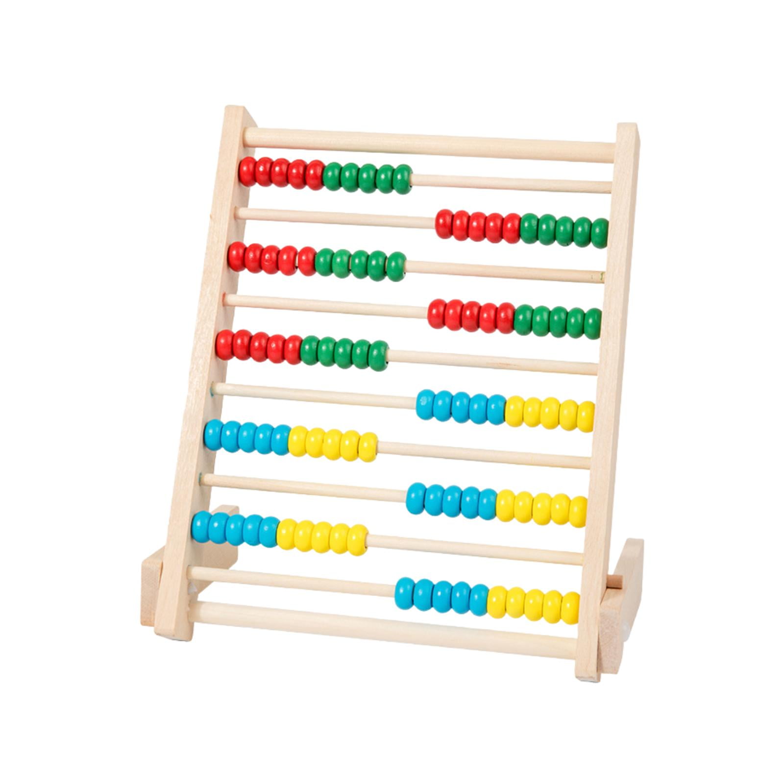 Almencla Montessori Toy Abacus Wooden Beads and Rack Counting Frame ...