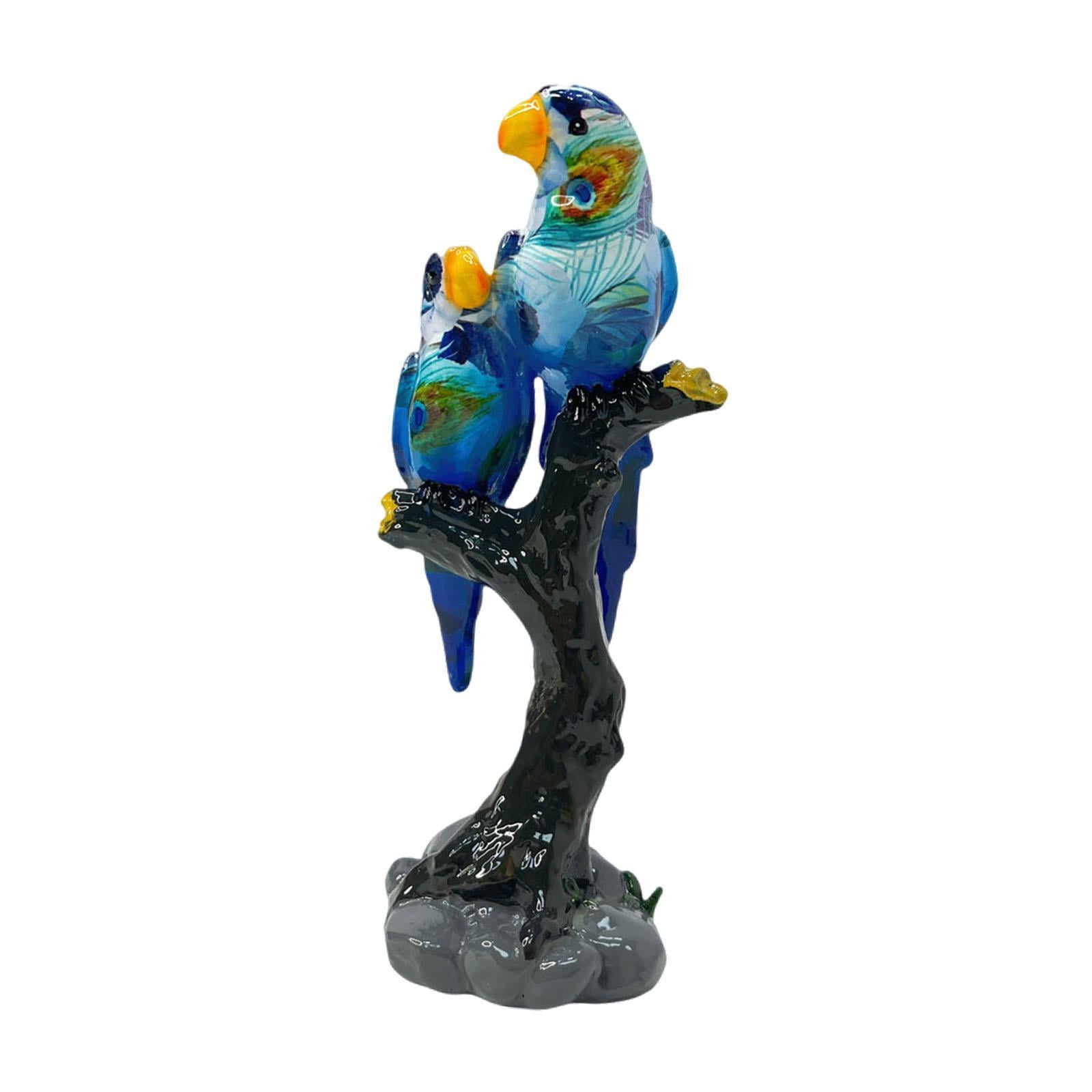 Almencla Parrot Sculpture Decorative Ideal Present Bird Statue for ...