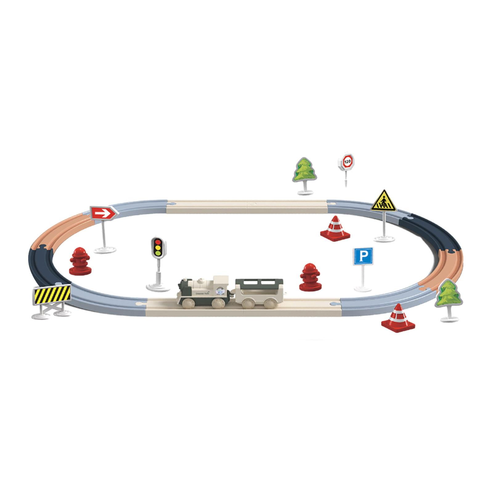 Almencla Puzzle Train Tracks Set Puzzle Track Building Toys Imagination ...