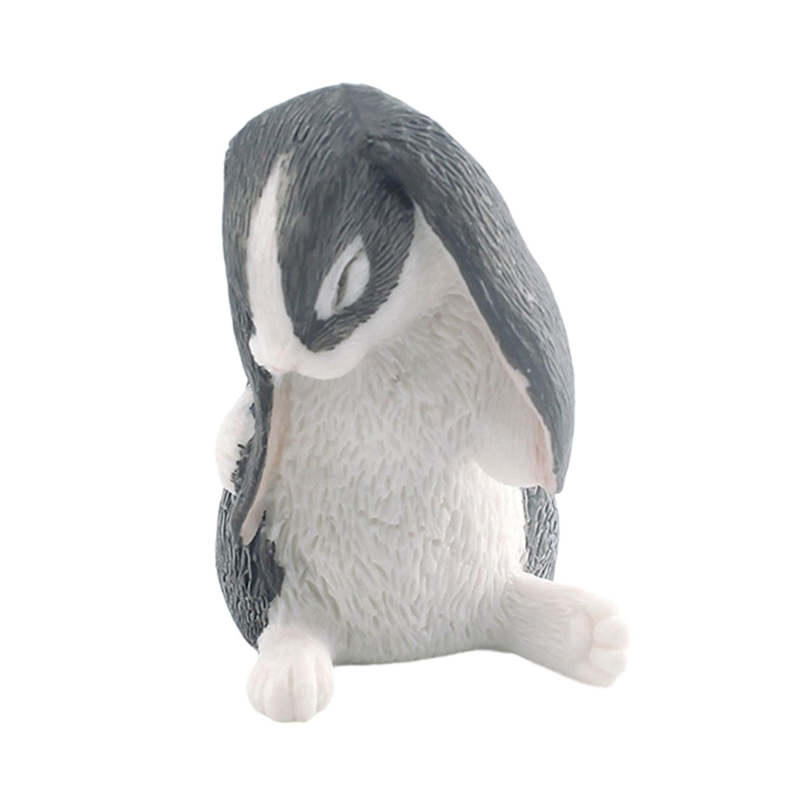 Almencla Rabbit Figurine Bunny Figure Cake Toppers Hand Painted ...