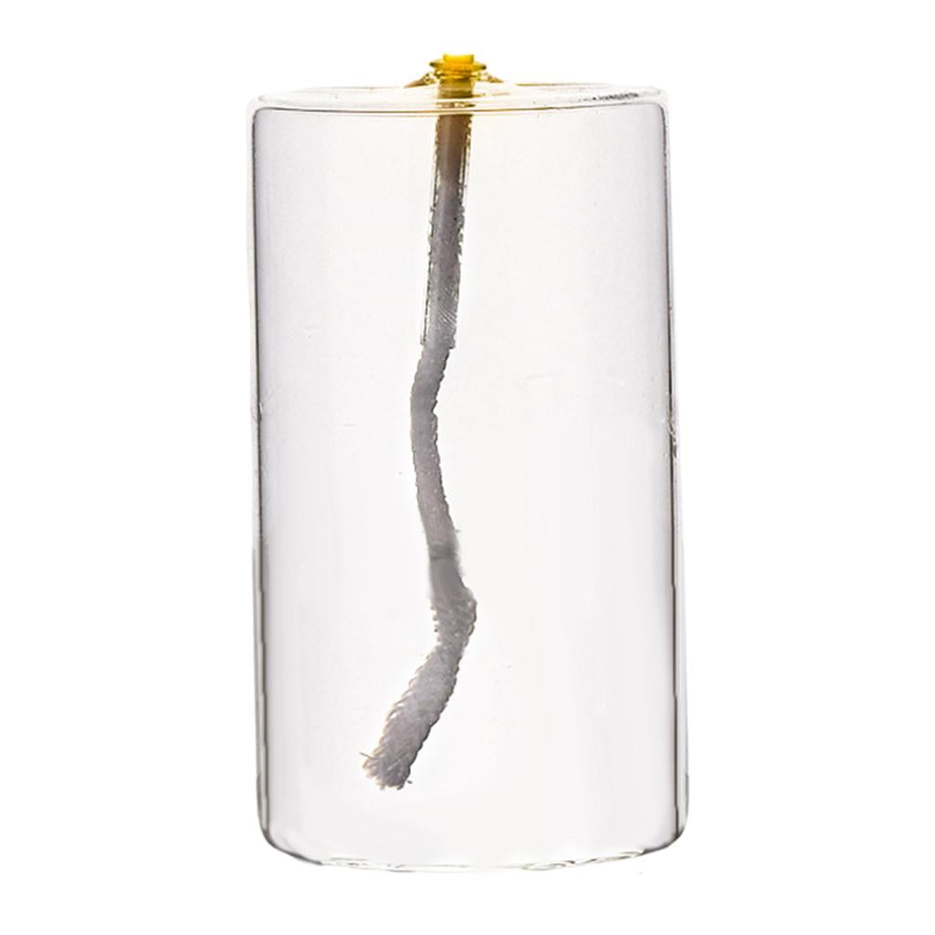 Almencla Refillable Glass Oil Candle in A Candle Holder Liquid Candle ...