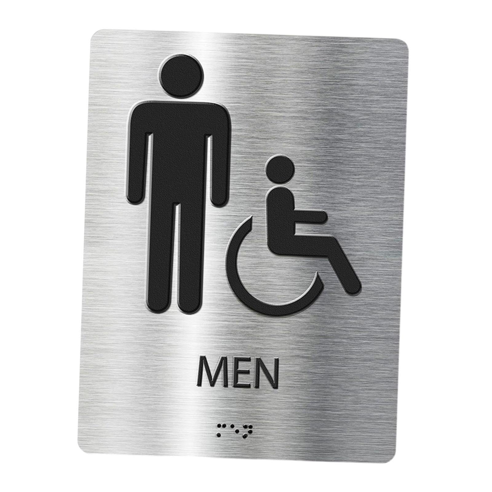 Almencla Restroom Sign Washroom Sign Business Restroom Sign Plate ...
