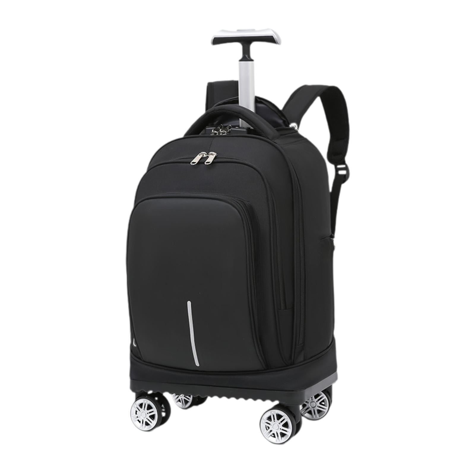 Almencla Rolling Backpack Wheeled Backpack Portable Waterproof Stowable ...