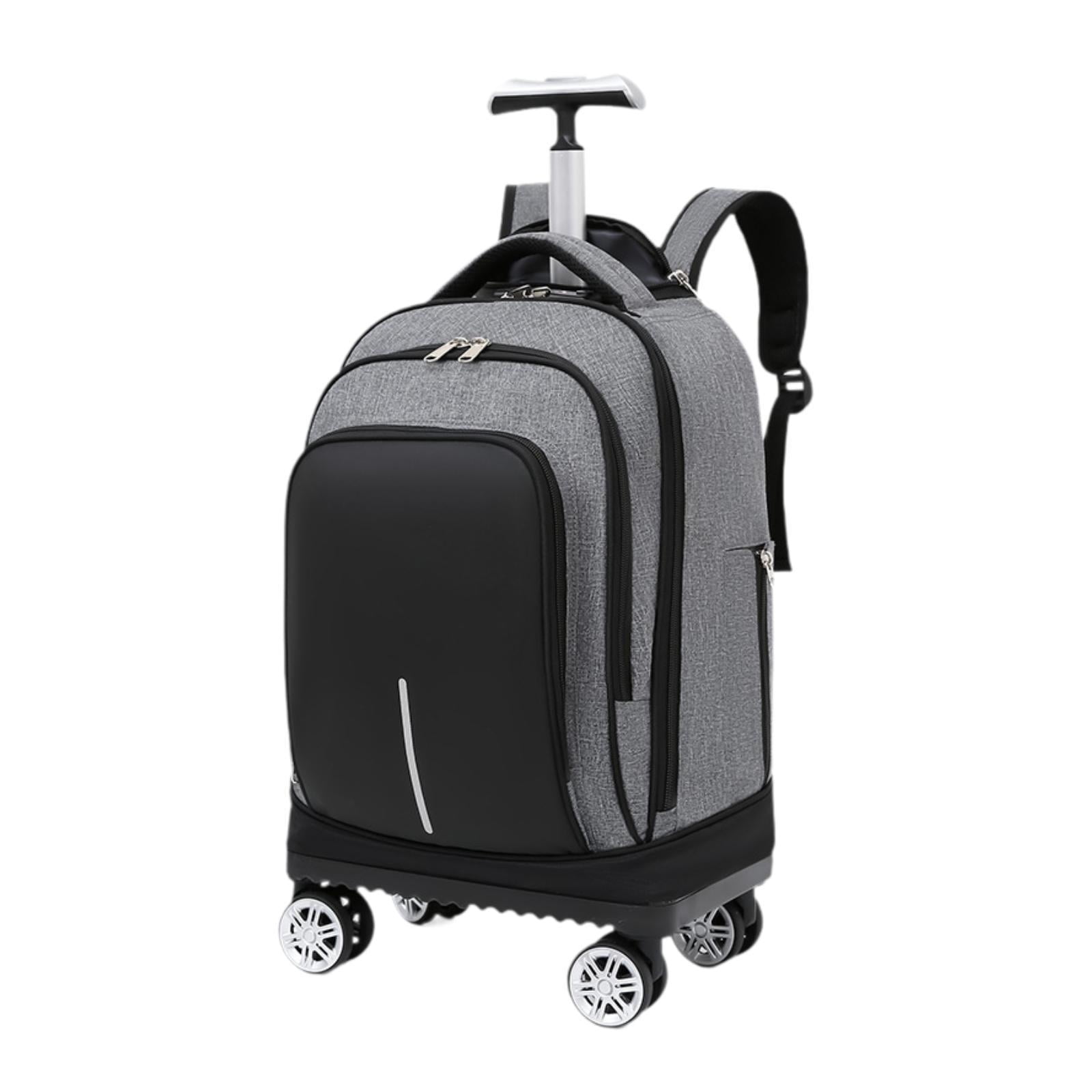 Almencla Rolling Backpack Wheeled Backpack Portable Waterproof Stowable ...