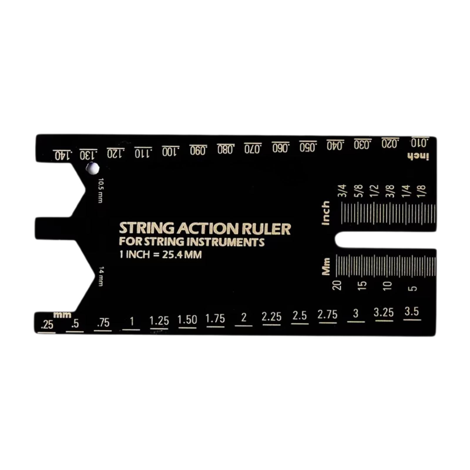 Almencla Stainless Ruler, Guitar Setup Gauge, String Height Measuring ...