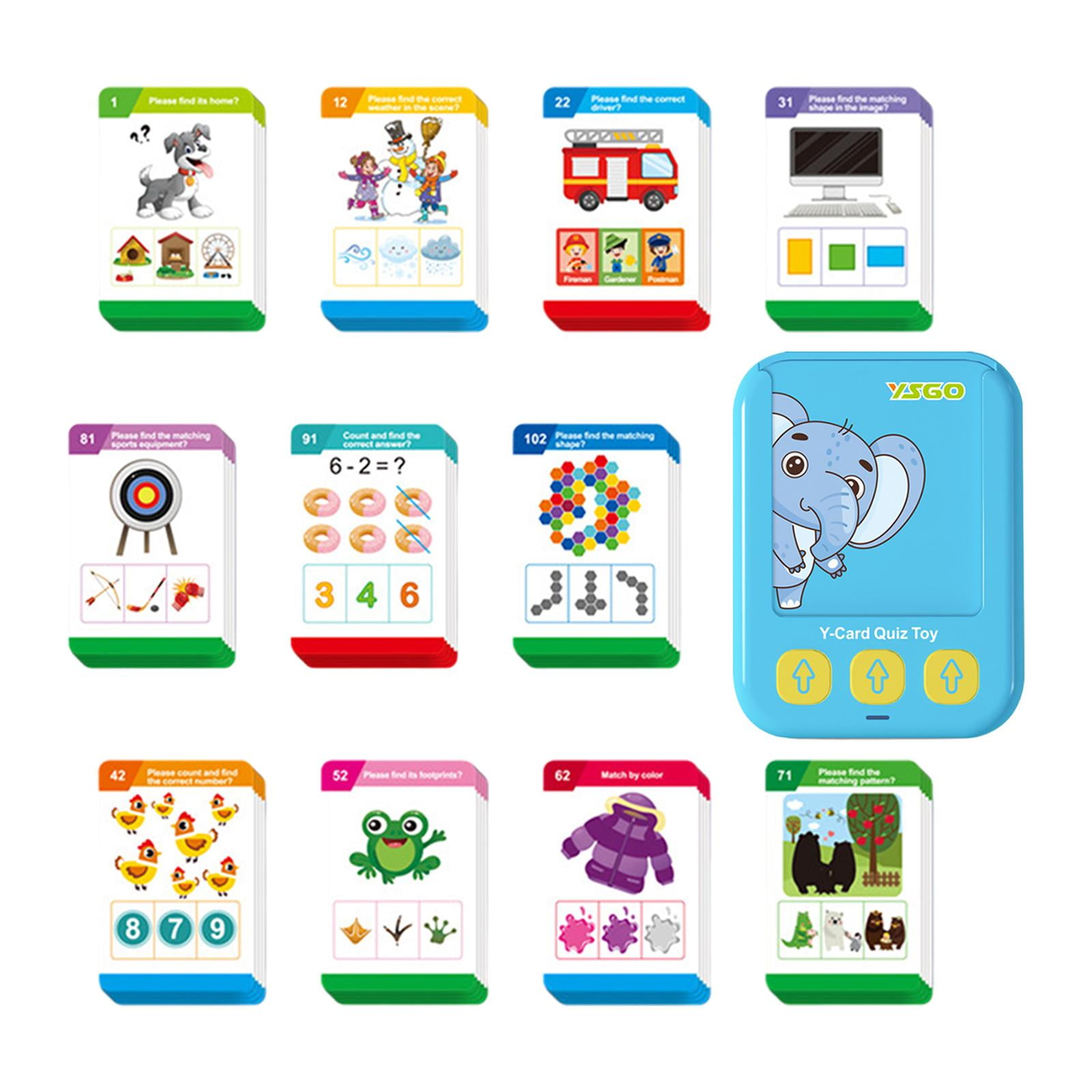 Almencla Talking Flash Cards Kids Toy Word Spelling Homeschool Portable ...