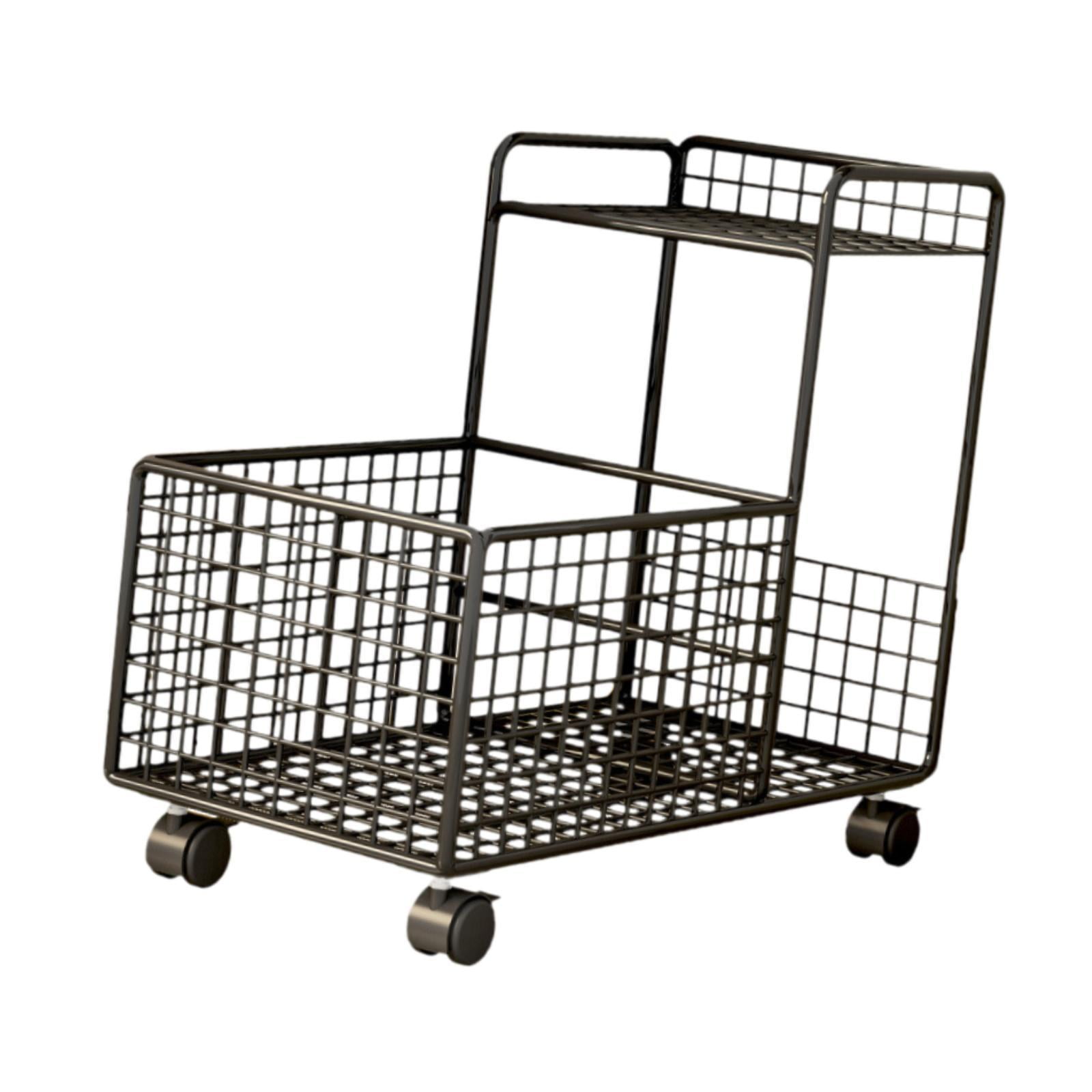Almencla Under Desk Storage Basket, Space Saving Cart, Mobile Rolling ...