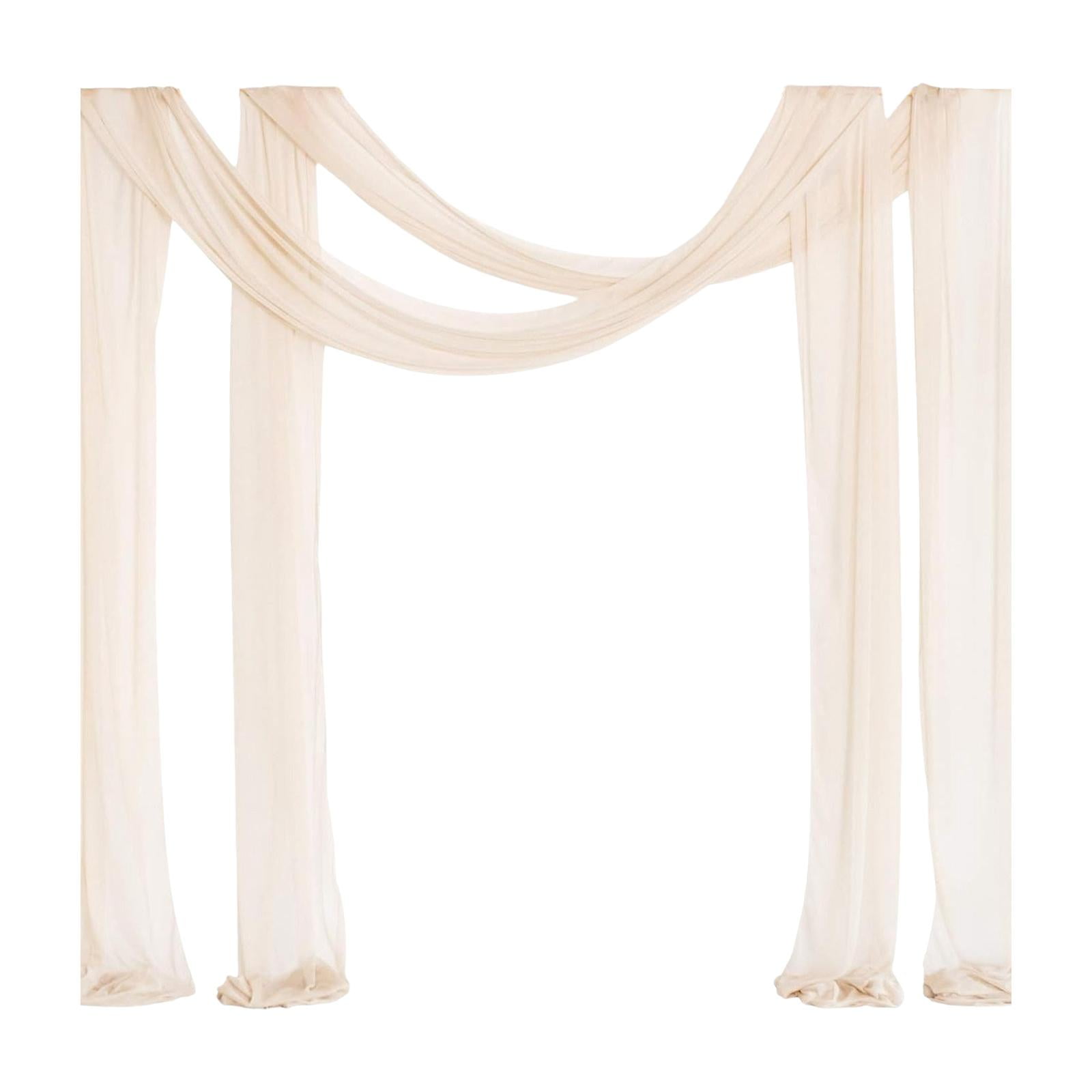 Almencla Wedding Arch Chiffon Drape Table Runner Panel for Stage Party ...