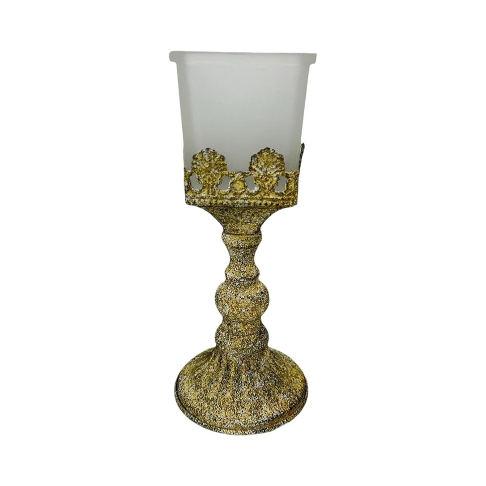 Almencla Windproof Candle Holder Creative Iron Candelabra for ...