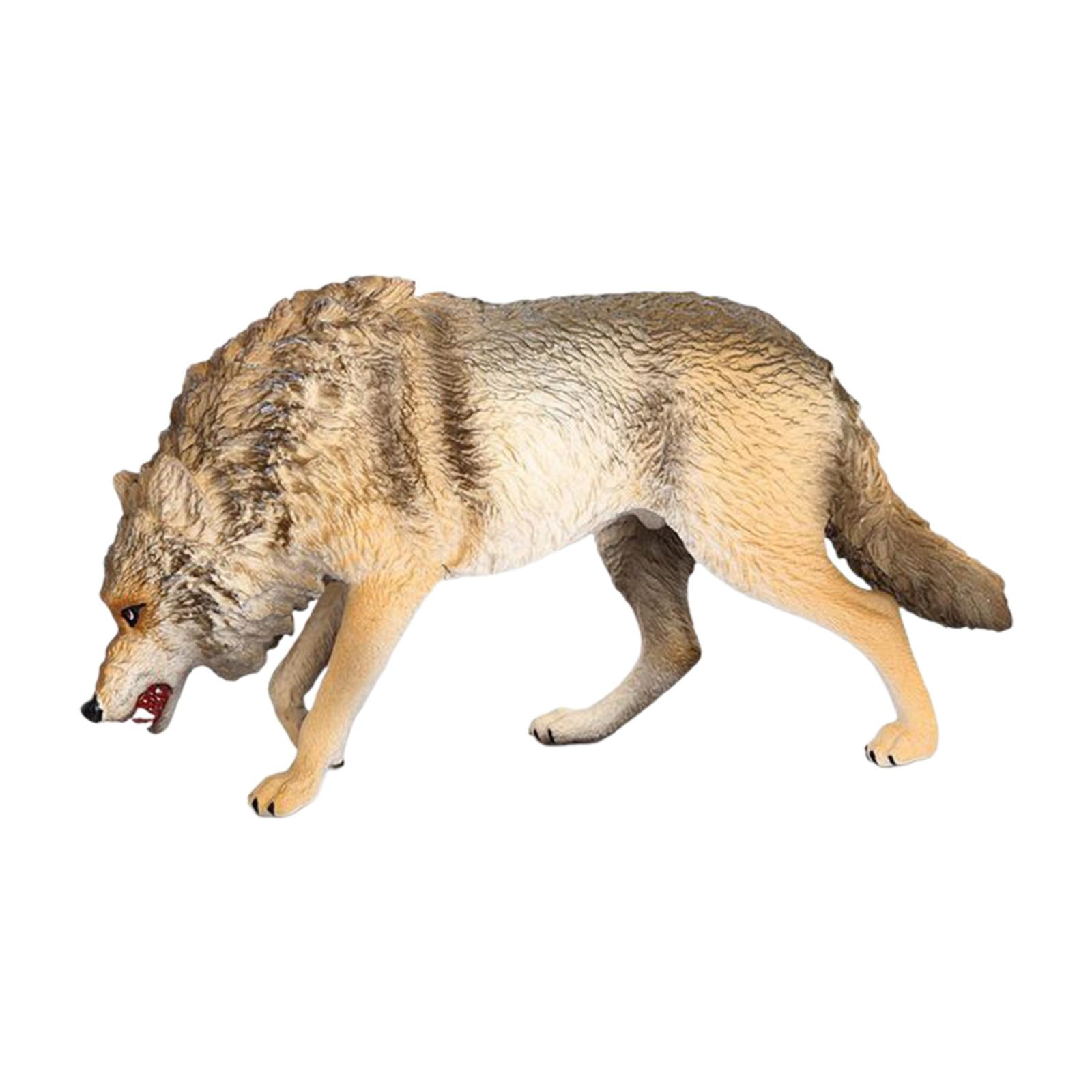 Almencla Wolf Figurine Wolf Figures Kids Children Crafts Miniature ...