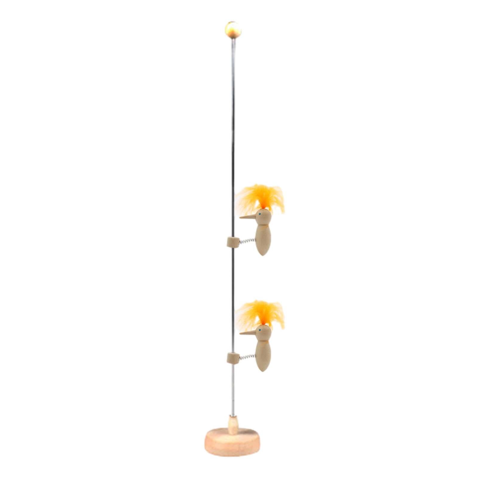 Almencla Wooden Bird Pole Toy, Spring Birds, Useful Practical Pecking ...