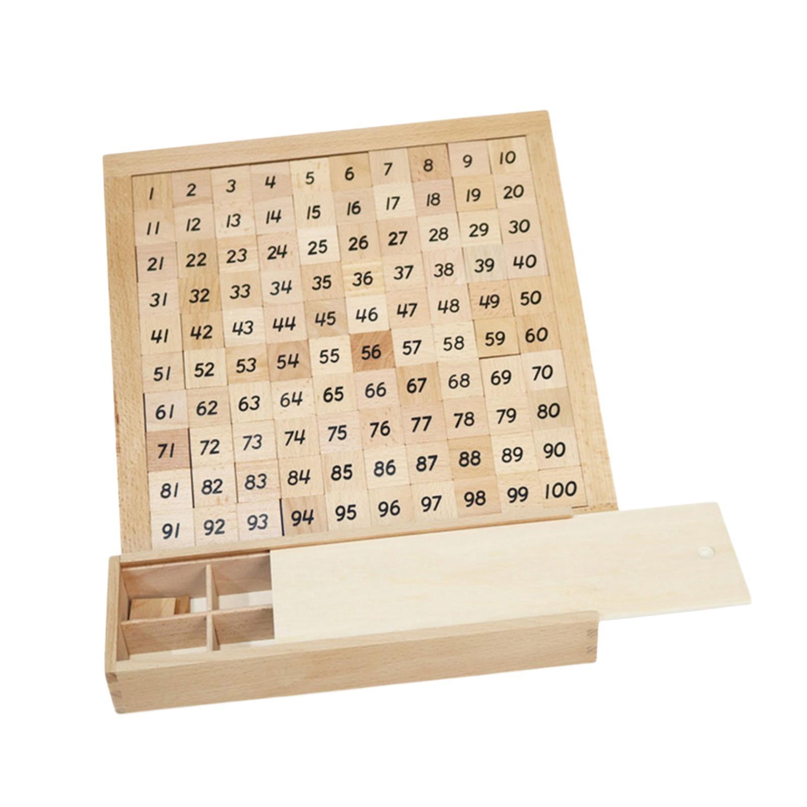 Almencla Wooden Math Board Toy,Wooden Toy,Hundred Board 1-100 Gift ...