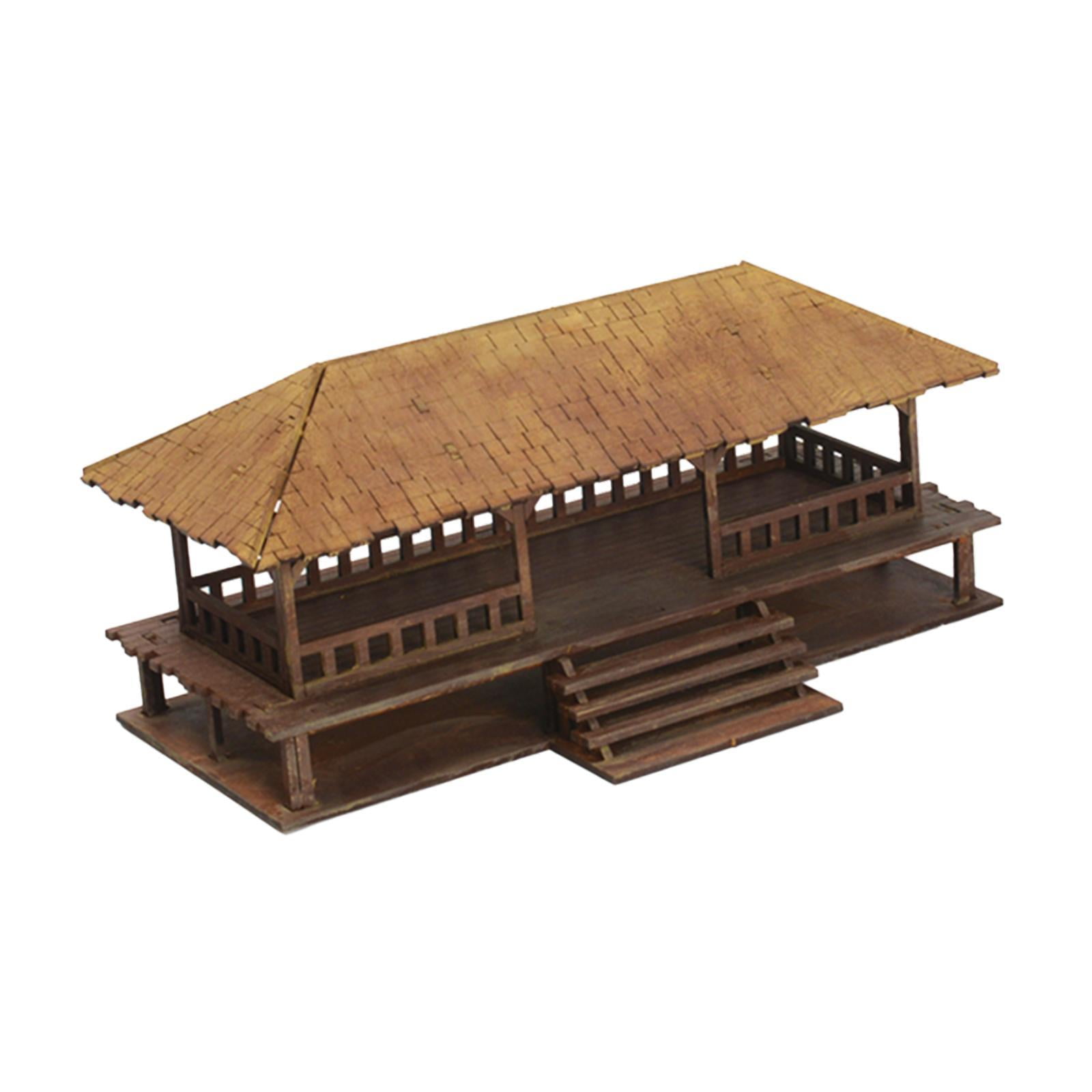 Almencla Wooden Model Kits House DIY Wooden House Assemble Unassembly 1/72 Models House DIY ...