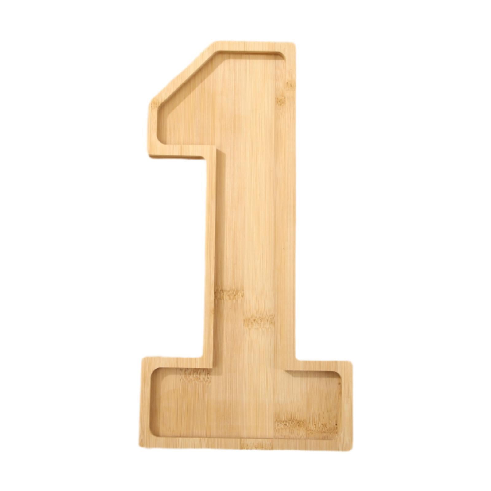 Almencla Wooden Number Serving Tray Board Box Serving Platter Food ...