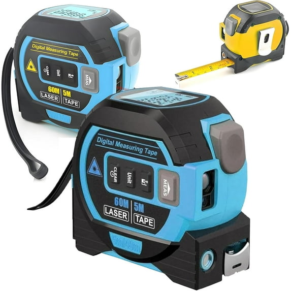 Almighty Ruler 3-in-1 Digital Measuring Tape - LCD Backlight, 16Ft Tape ...