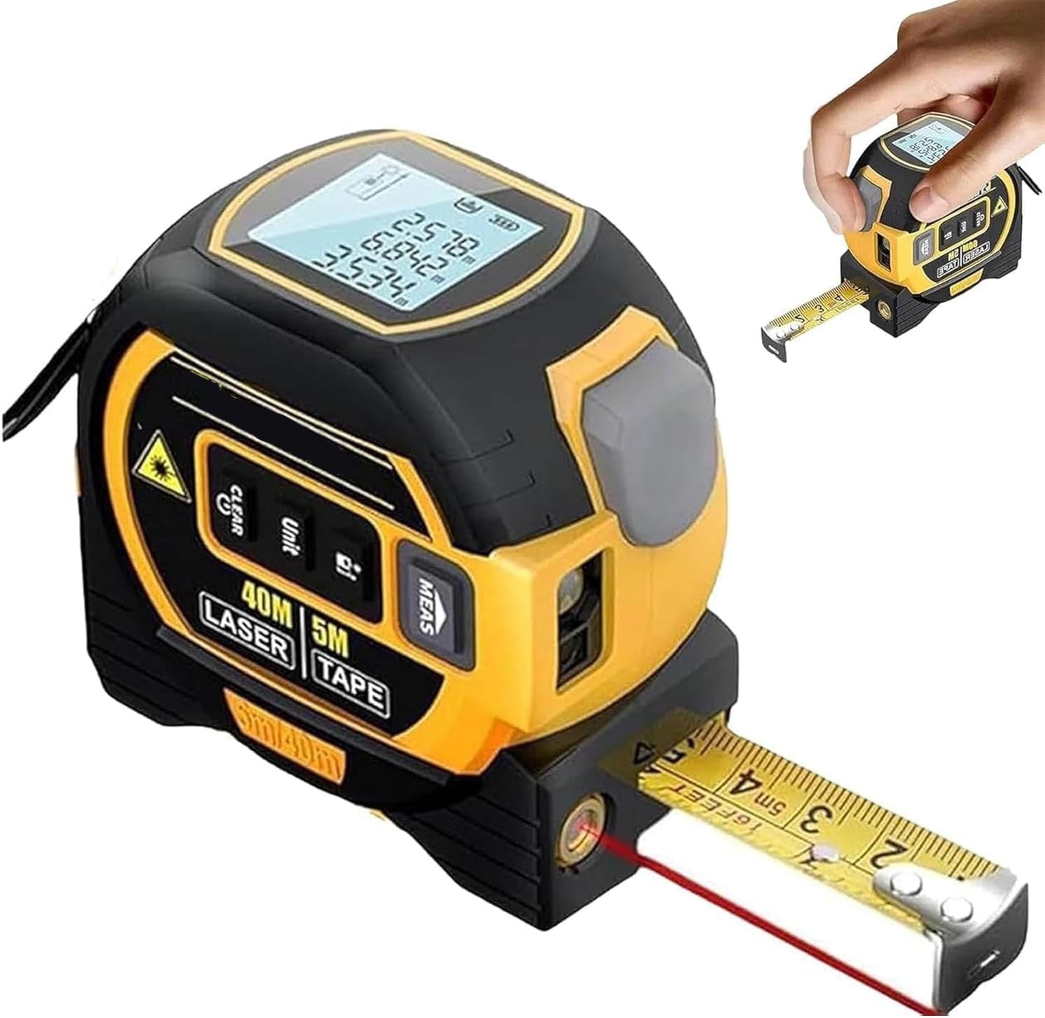 3-in-1 Infrared Laser Tape Measuring,Digital Tape Measure with Laser ...