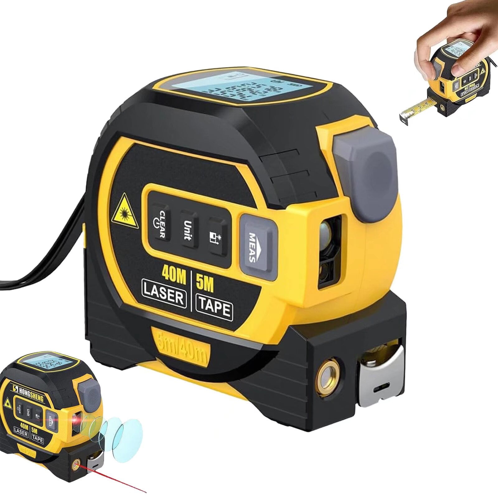 The Almighty Ruler 3-in-1 Laser Measuring Tape, Almighty Ruler, Digital ...