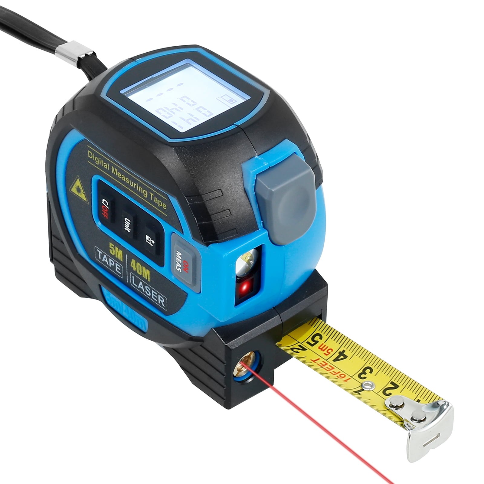 Almighty Ruler Self Locking Digital Tape Measure LED Display 3 in 1 ...
