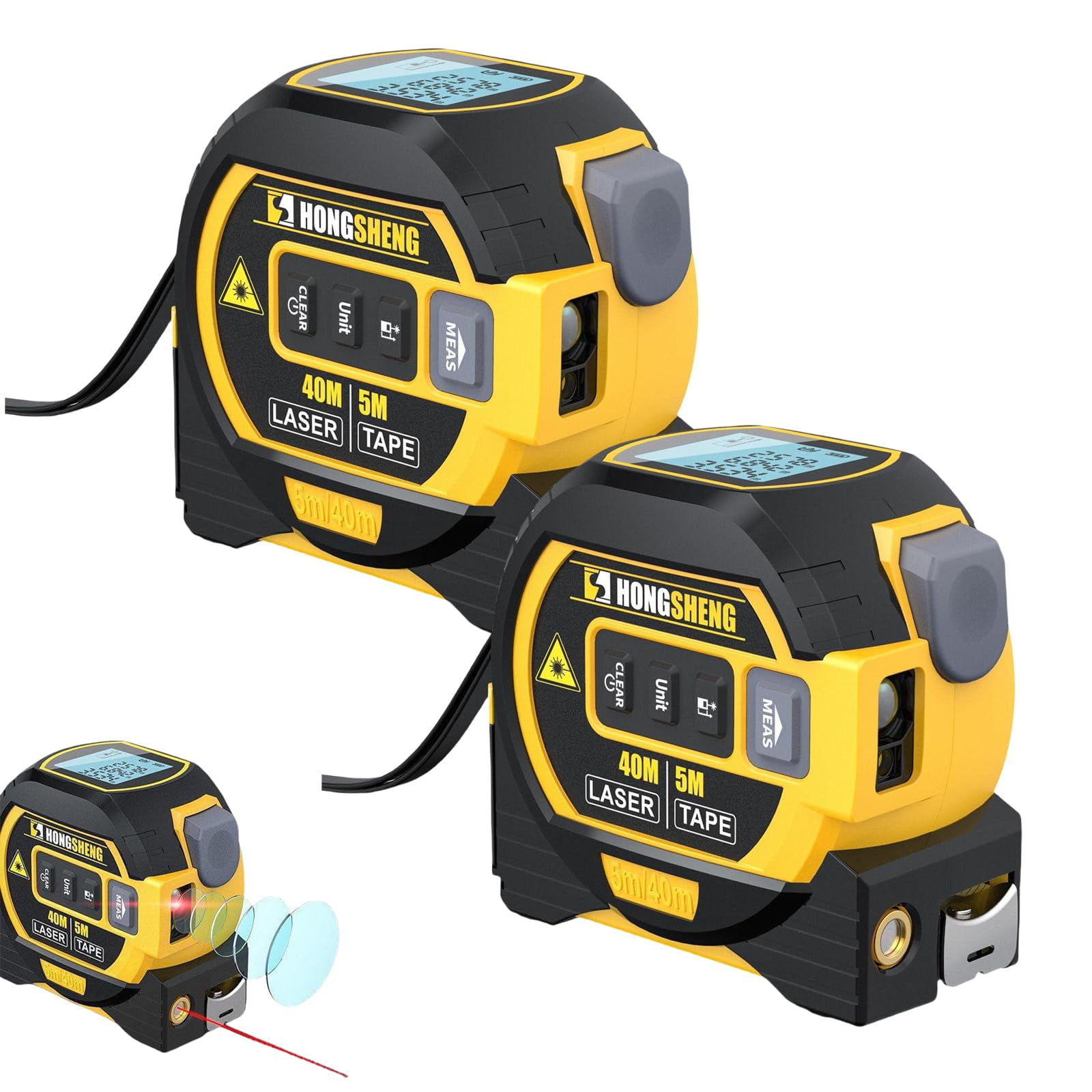 Almighty Tools Tape Measure, 2025 New 3-in-1 Rangefinder with Led ...