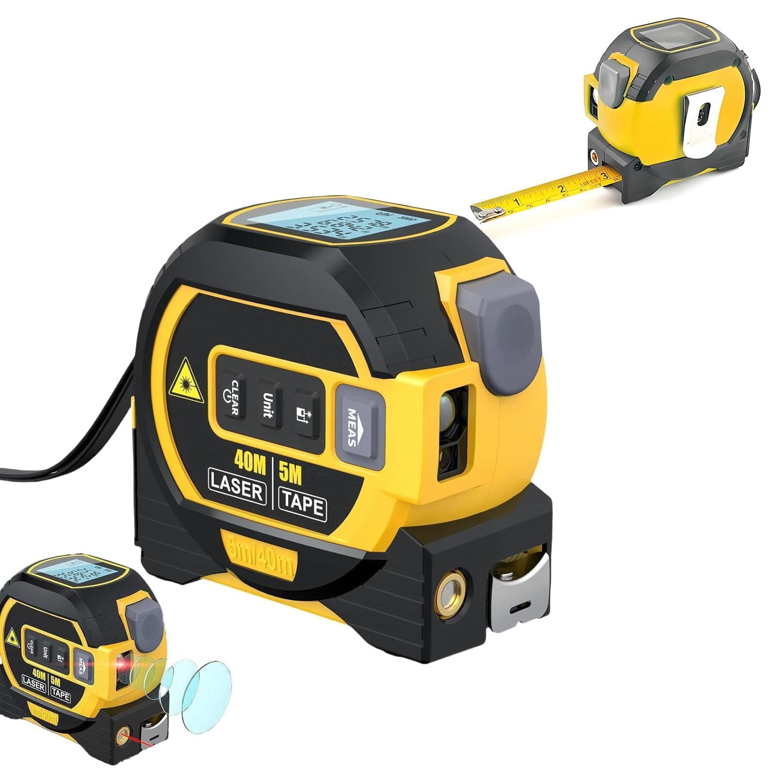 Almighty Tools Tape Measure 3-in-1 Laser Digital Measuring Tape Ruler ...