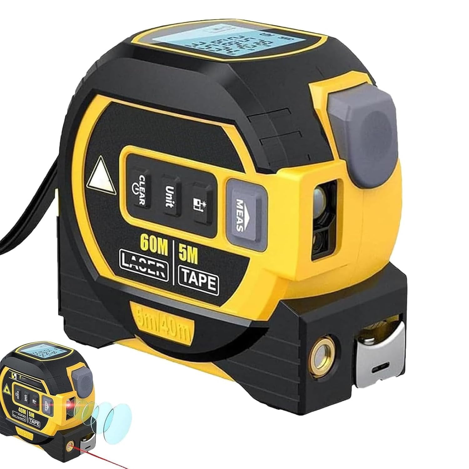 Almighty Tools Tape Measure, 3 in 1 Rangefinder Tape Measure, 60m ...