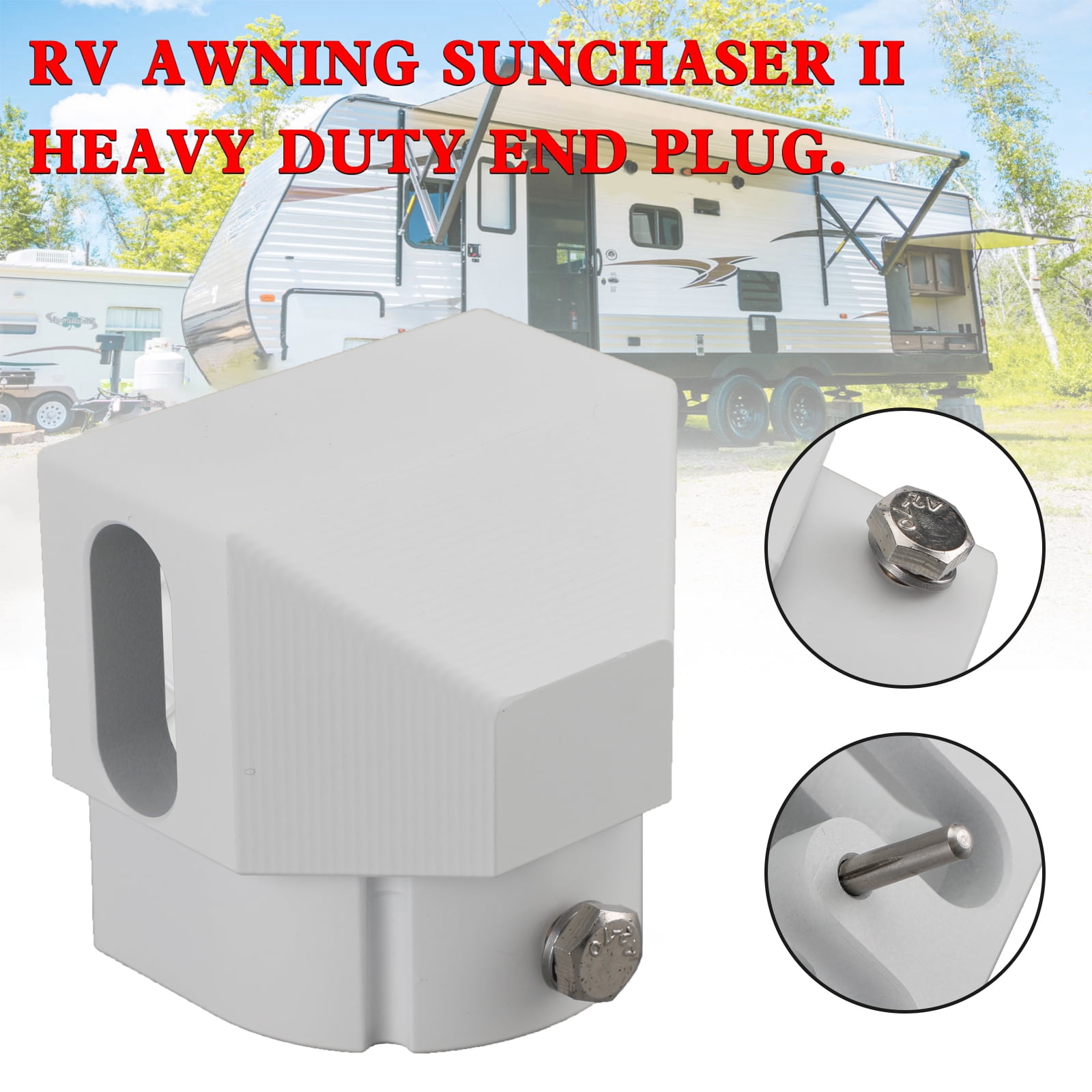 Alminum Replacement Part End Plug Solid For Dometic SUNCHASER II Awning ...