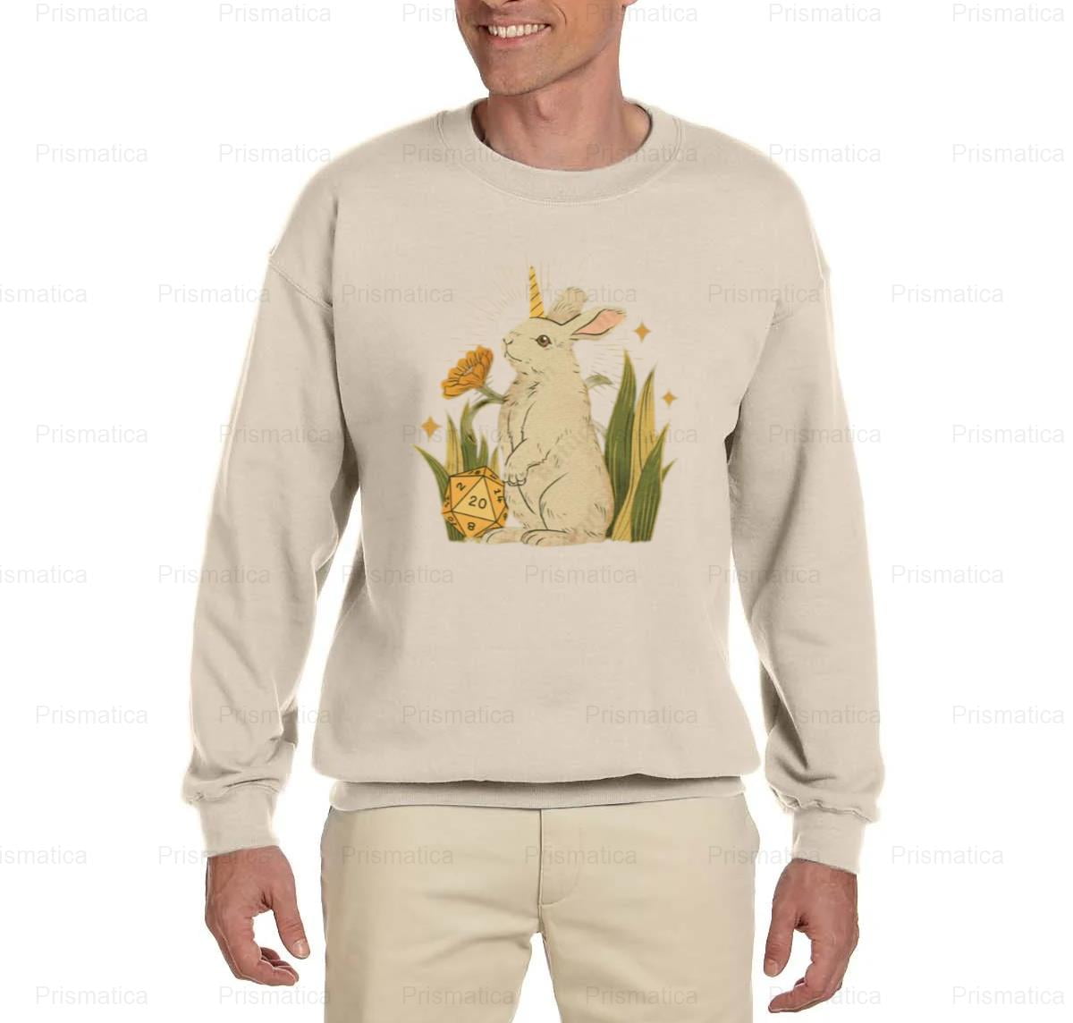 Almiraj Bunny Dice Rabbit DnD Gaming Sweatshirt Fantasy Graphic ...