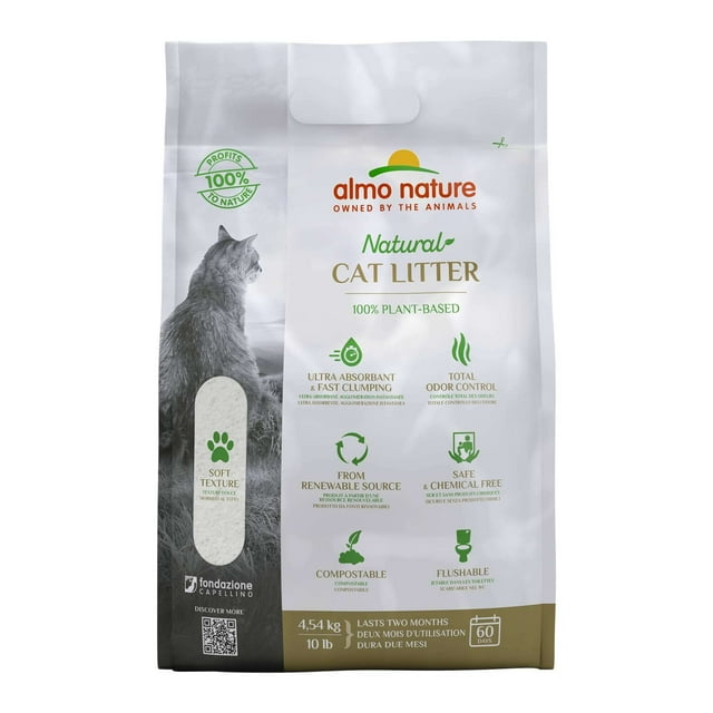 Almo Nature: Natural Unscented Cat Litter - 10 lbs - Non-Toxic, 100% ...