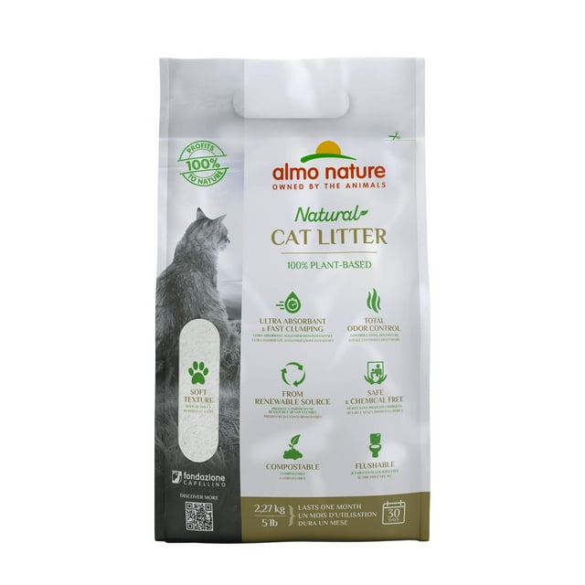 Almo Nature: Natural Unscented Cat Litter - 5 lbs - Non-Toxic, 100% ...