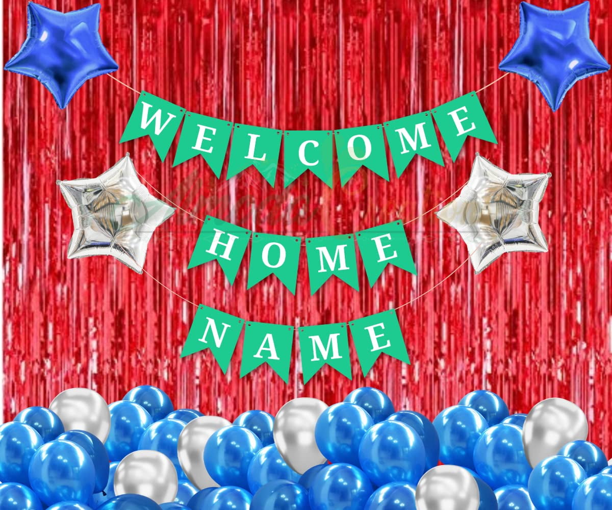 Almoda Creations Welcome Home Decoration with Personalised Name Theme ...