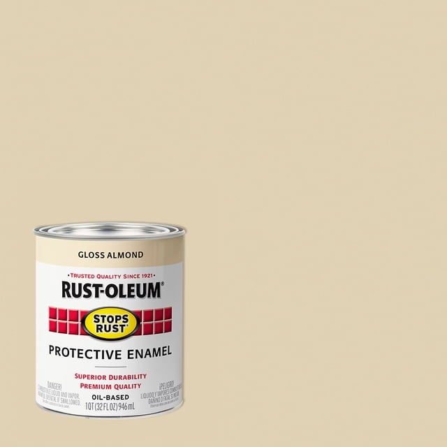 Almond(100 Voc), Rust-Oleum Stops Rust Gloss Protective Enamel Paint ...
