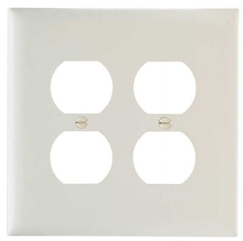 Almond 2 Gang Double Duplex Outlet Opening Nylon Wall Plate Junior Jum ...