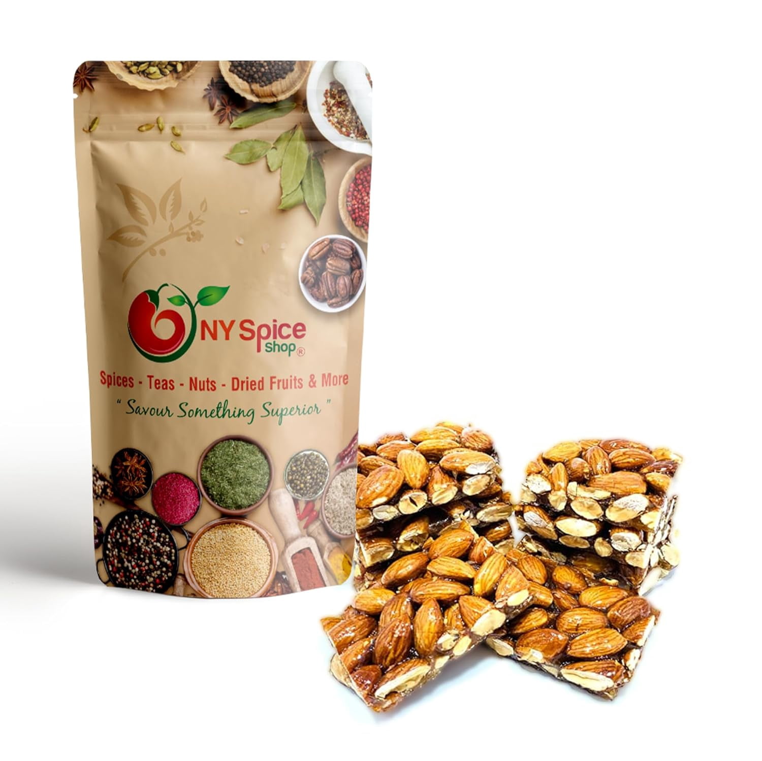 Almond Bars – 8 Ounce Healthy Almond Bar – Brittle Almond Bars – Sweet ...