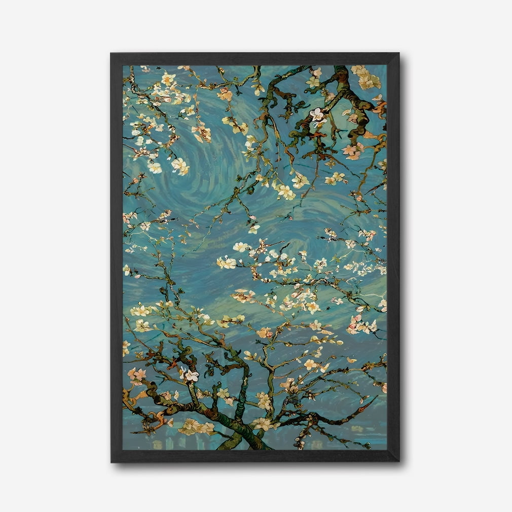 Almond Blossom Canvas Wall Art Inspired by Van Gogh, Framed Botanical ...
