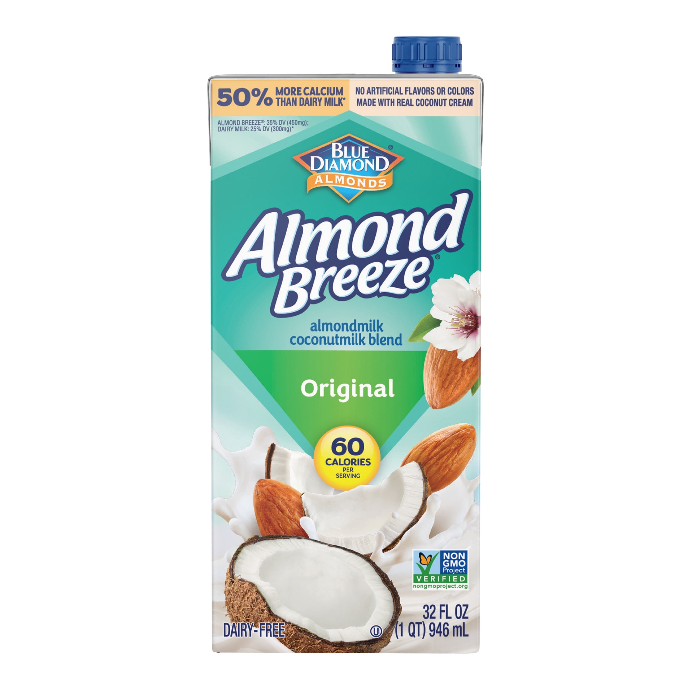 Almond Breeze Coconut Original Shelf-Stable Almondmilk Gluten free, 32 ...