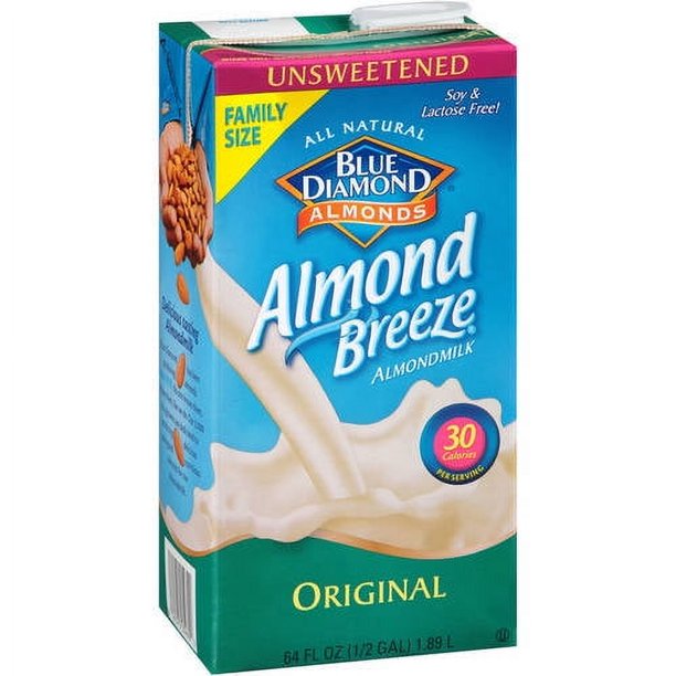 Almond Breeze Shelf-Stable Unsweetened Original Almondmilk, 64 oz - Walmart Business Supplies