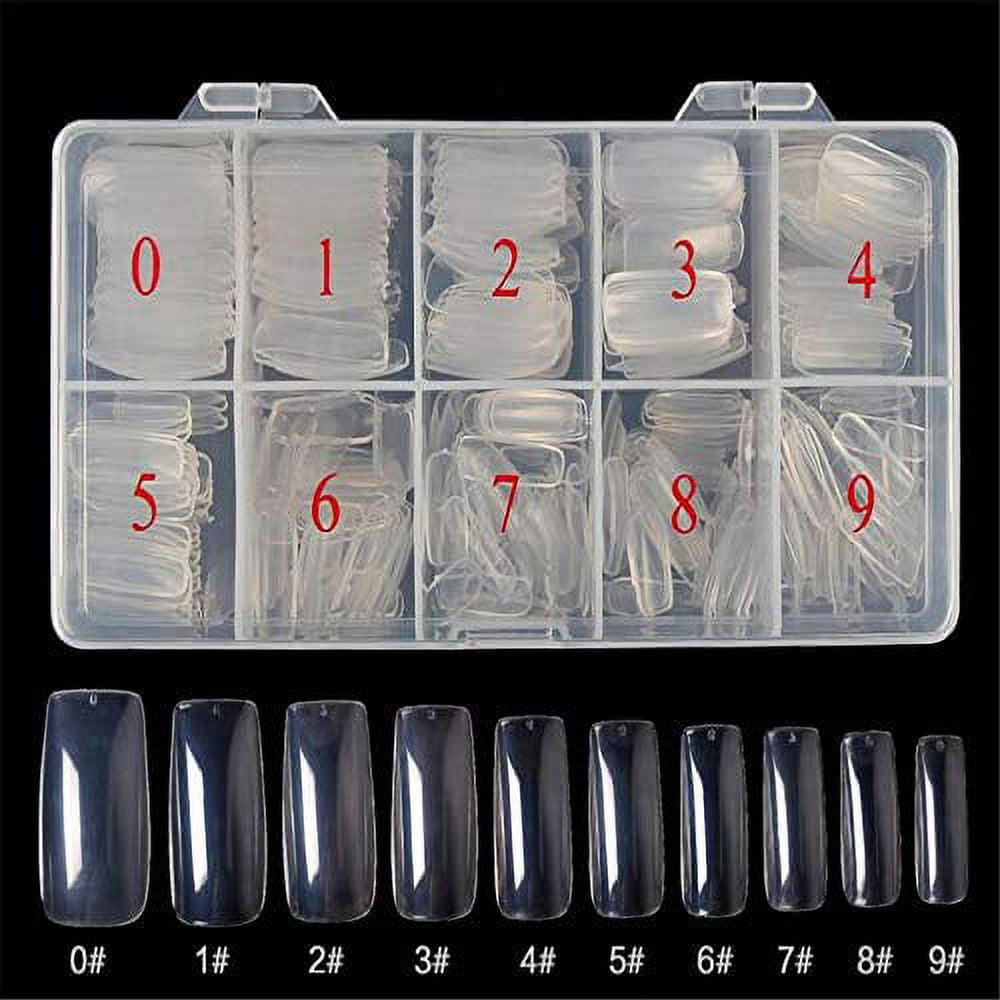 Almond Clear Acrylic Fake Nails Btartbox 500pcs Almond Nail Tips Full