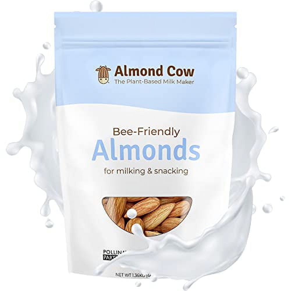 Almond Cow - Bee-Friendly Raw Almonds Unsalted, Non-GMO Whole Almonds ...