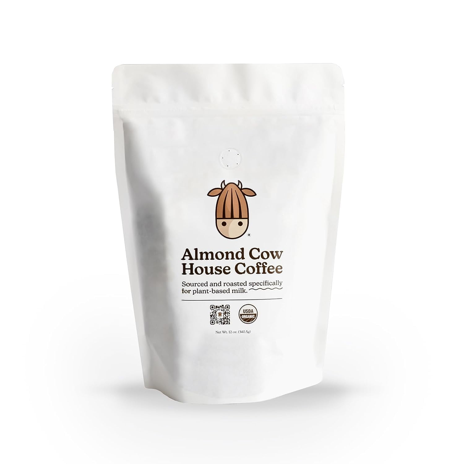 Almond Cow House Coffee, Organic Guatemala Mild Dark Roast, 12 oz ...