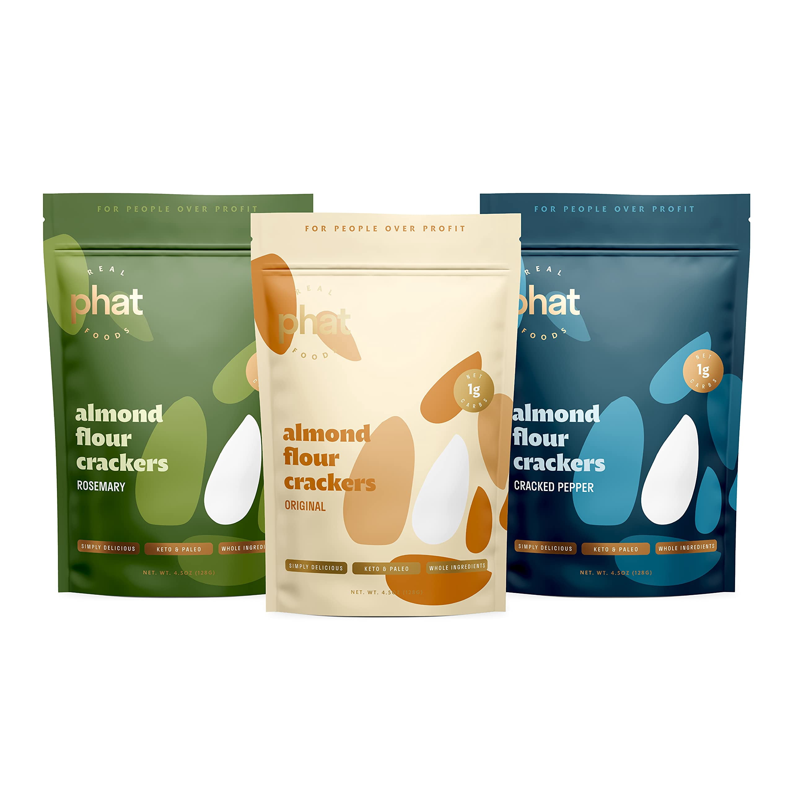 Almond Flour Crackers by Real Phat TVS1 Foods - Low Carb, Gluten-Free ...