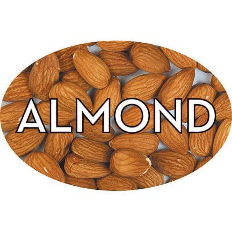 Almond Food Store Labels 1.25" x 2" 500 each per roll Great Quality ...