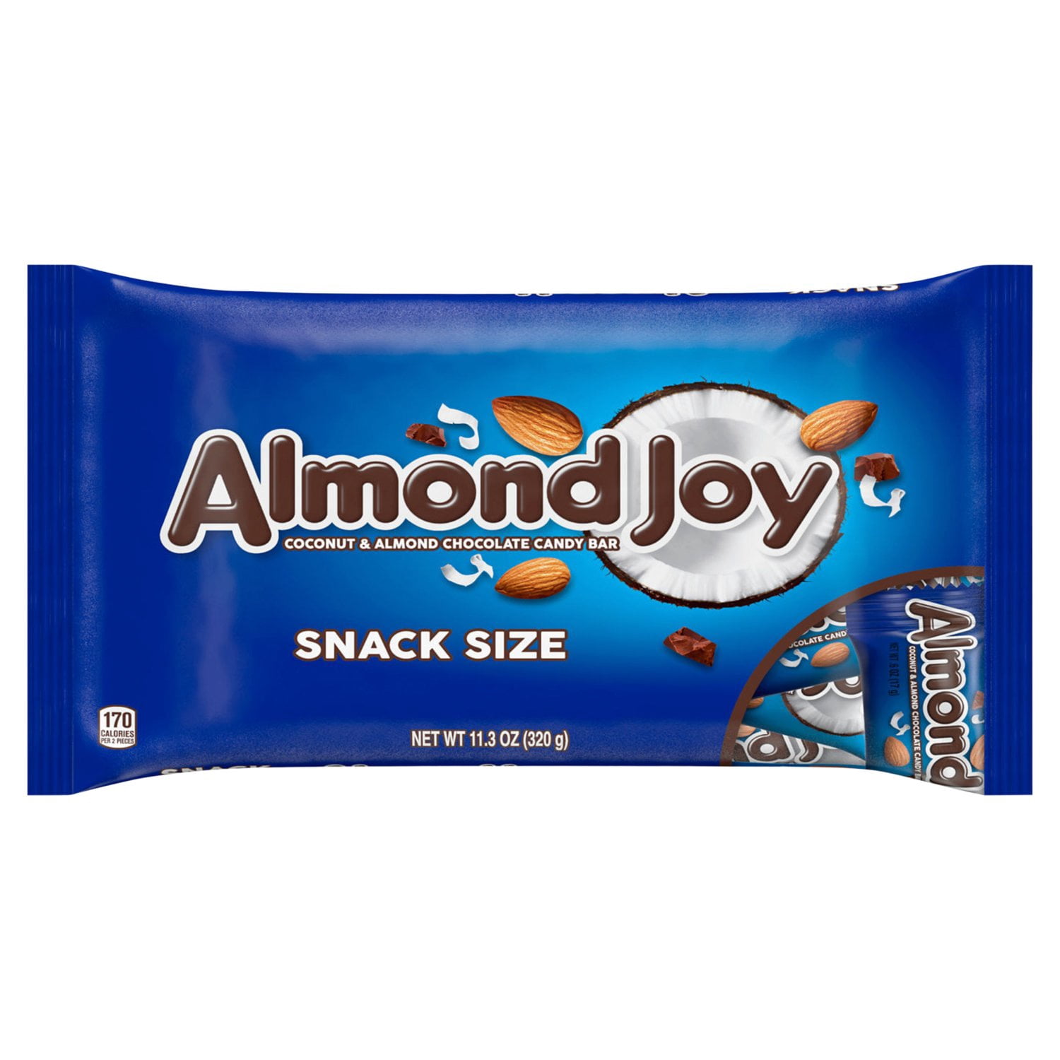 Almond Joy Candy Bar Milk Chocolate Coconut & Almonds Snack Size - 11.3 ...