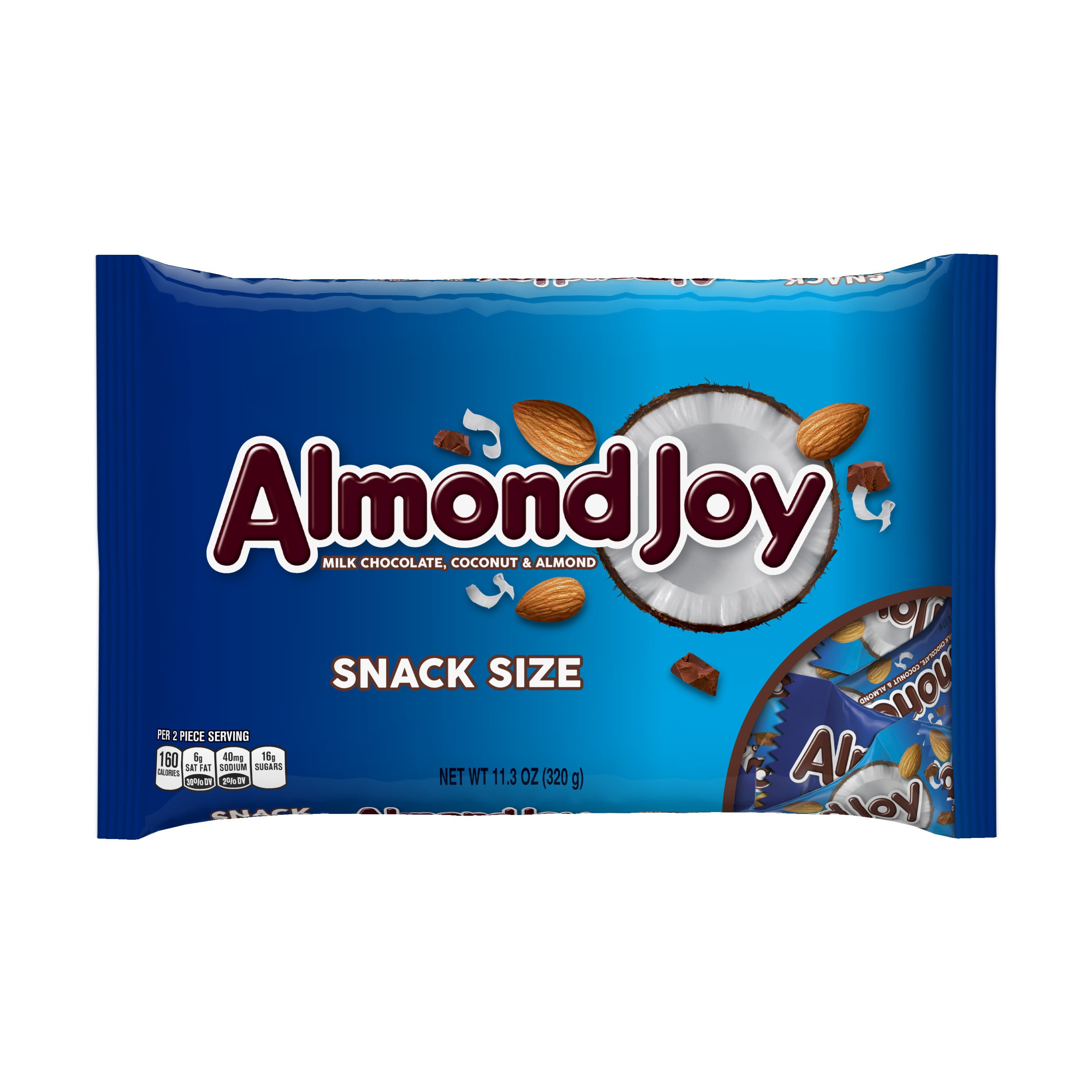 Almond Joy Coconut and Almond Chocolate Snack Size Candy, Bag 11.3 oz (Pack of 4) - Walmart.com