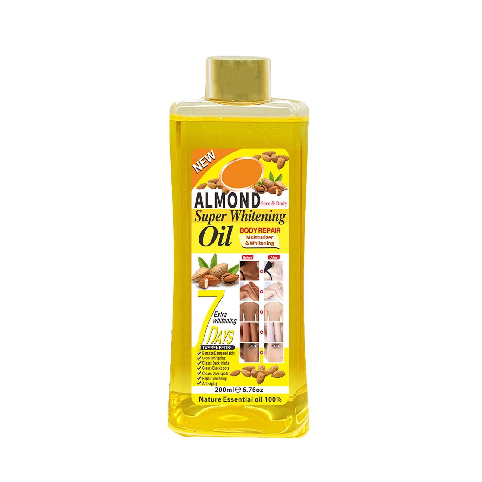 Almond Massage Moisturizing Oil, Tumeric Super Body Oil, Vitamin C Body ...