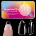 Almond Nails Tips - 240 count Clear Tips 12 Sizes Soft Gel False Nails ...