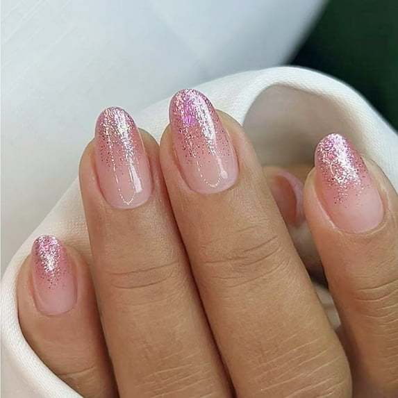 Almond Nails Tips Acrylic Fake Nails Glues On Nails Artificial False ...