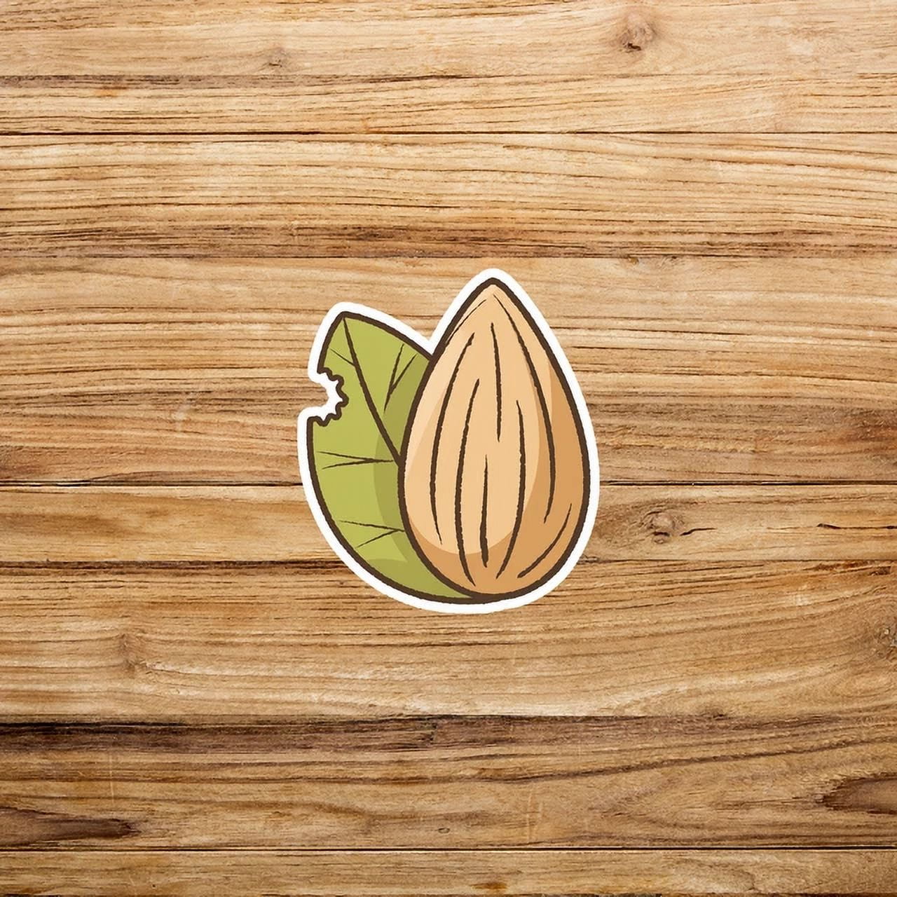 Almond Nut Sticker - Healthy Vegan Snack Illustration Decalphone Decal ...