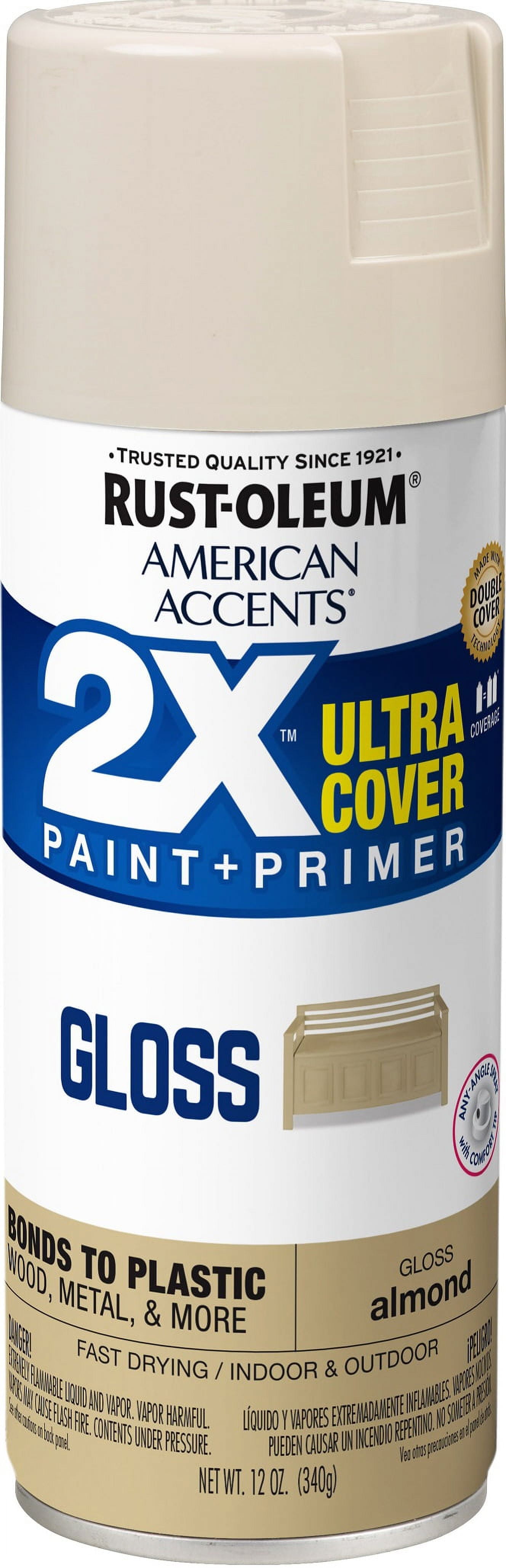 Almond, Rust-Oleum American Accents 2X Ultra Cover Gloss Spray Paint ...